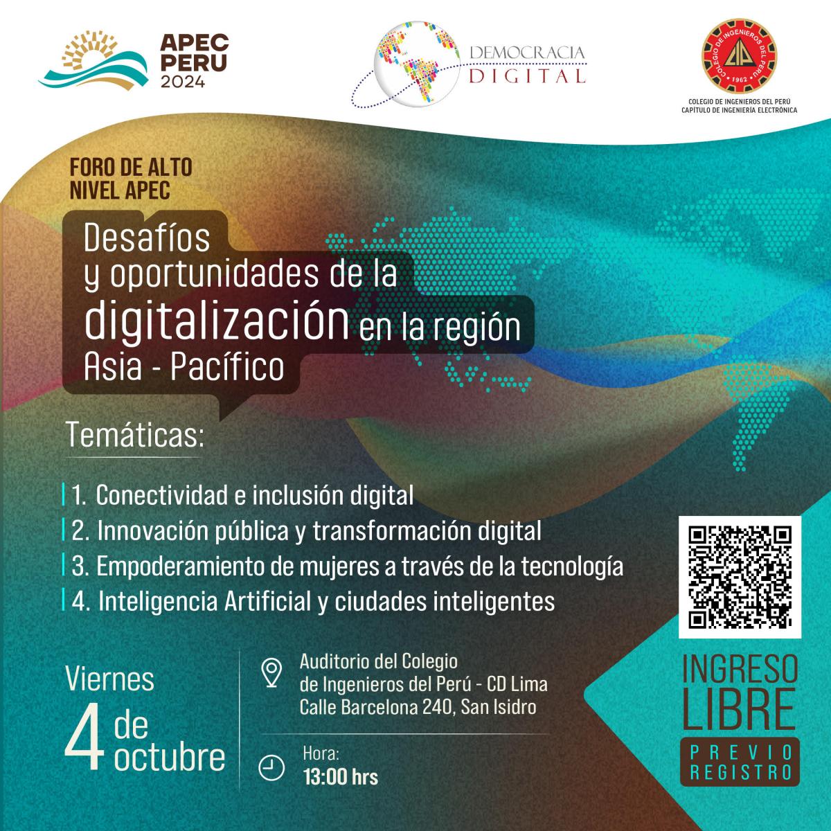 Ya se abrieron las inscripciones para participar en el Foro de Alto Nivel APEC Perú 2024 ...